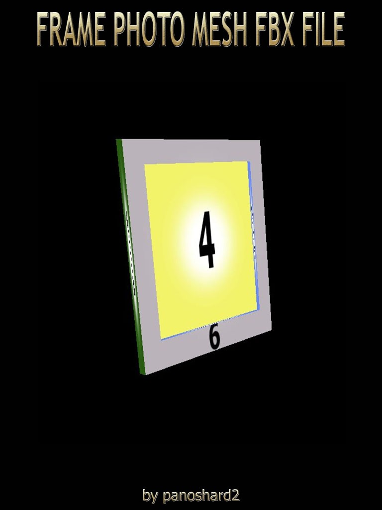 FRAME PHOTO2 MESH FBX FILE FOR IMVU