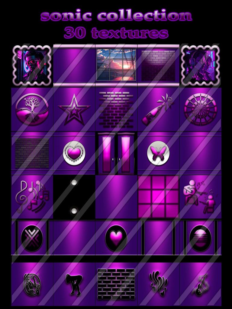 sonic collection 30 textures new pack for imvu creators