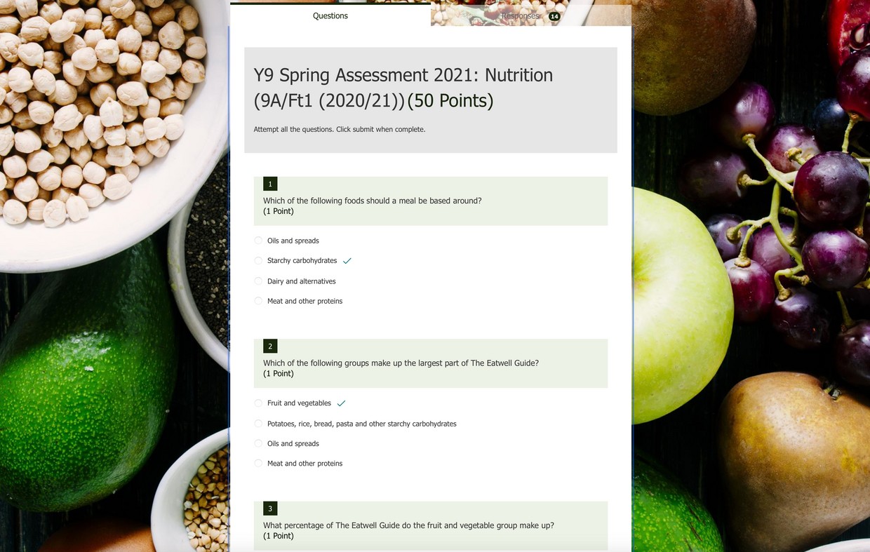 Nutrition Online Assessment