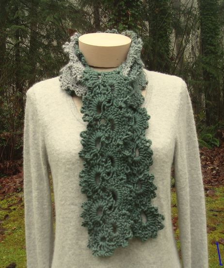 Queen Anne's Lace Scarf and Neck Warmer - PA-331